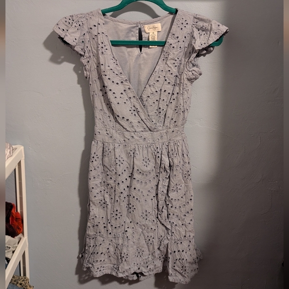 Jessica Simpson | Dresses | Jessica Simpson Blue Wrap Mini Dress With ...